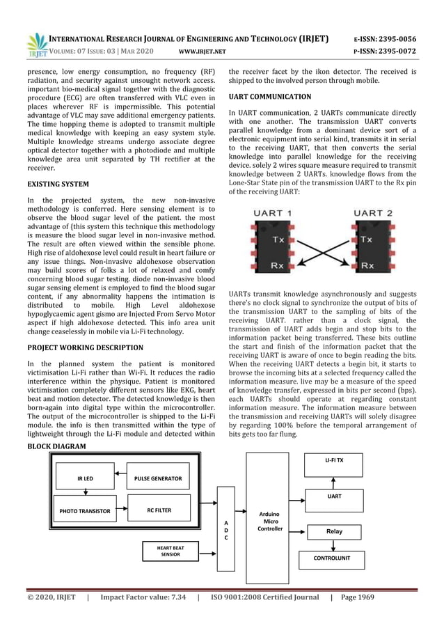 IRJET- A Non-Invasive Health Monitoring System using Visible Light Communication | PDF