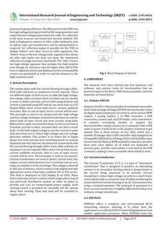 IRJET- Arduino based Single Phase Fault Detection System using IoT | PDF | Consumer Electronics ...