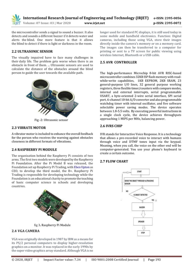 IRJET - Third Eye for Blind People using Ultrasonic Vibrating Gloves with Image Processing | PDF