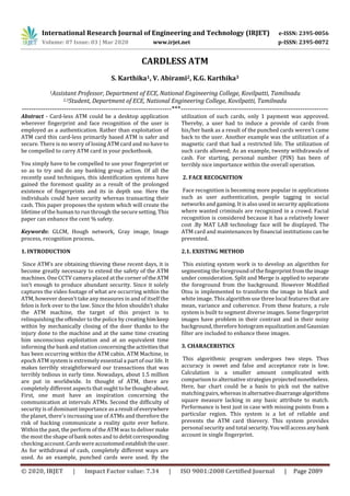 IRJET - Cardless ATM | PDF | Photo Editing Software | Computer Software ...