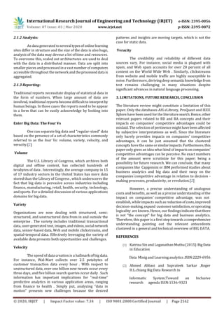 IRJET - Big Data Analysis its Challenges | PDF | Databases | Computer Software and Applications