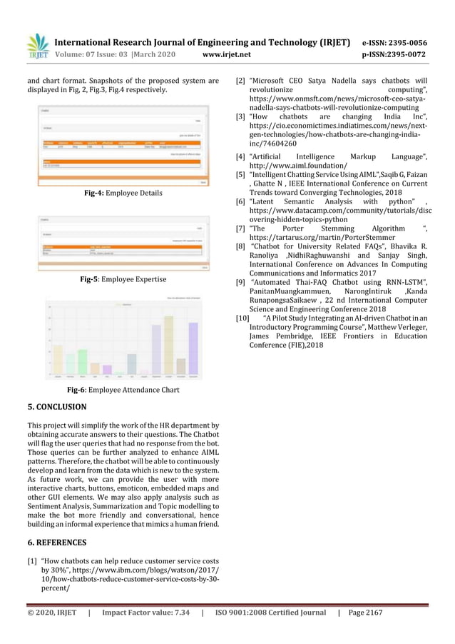 IRJET - Chatbot for HR Department using AIML and LSA | PDF