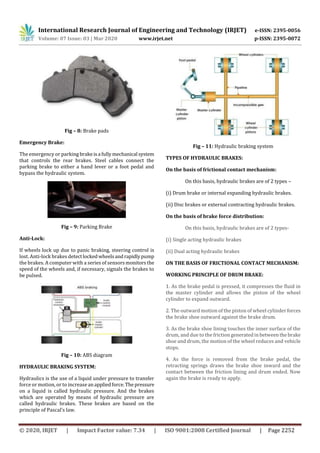 IRJET - Development of Braking System in Automobiles | PDF
