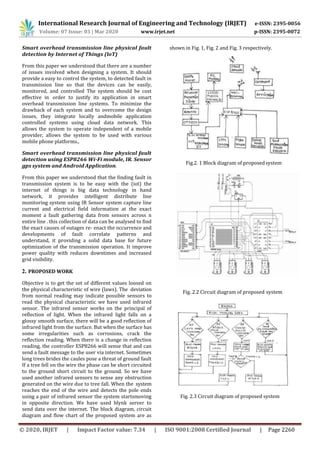 IRJET - Smart Overhead Transmission Line Physical Fault Detection by IoT | PDF
