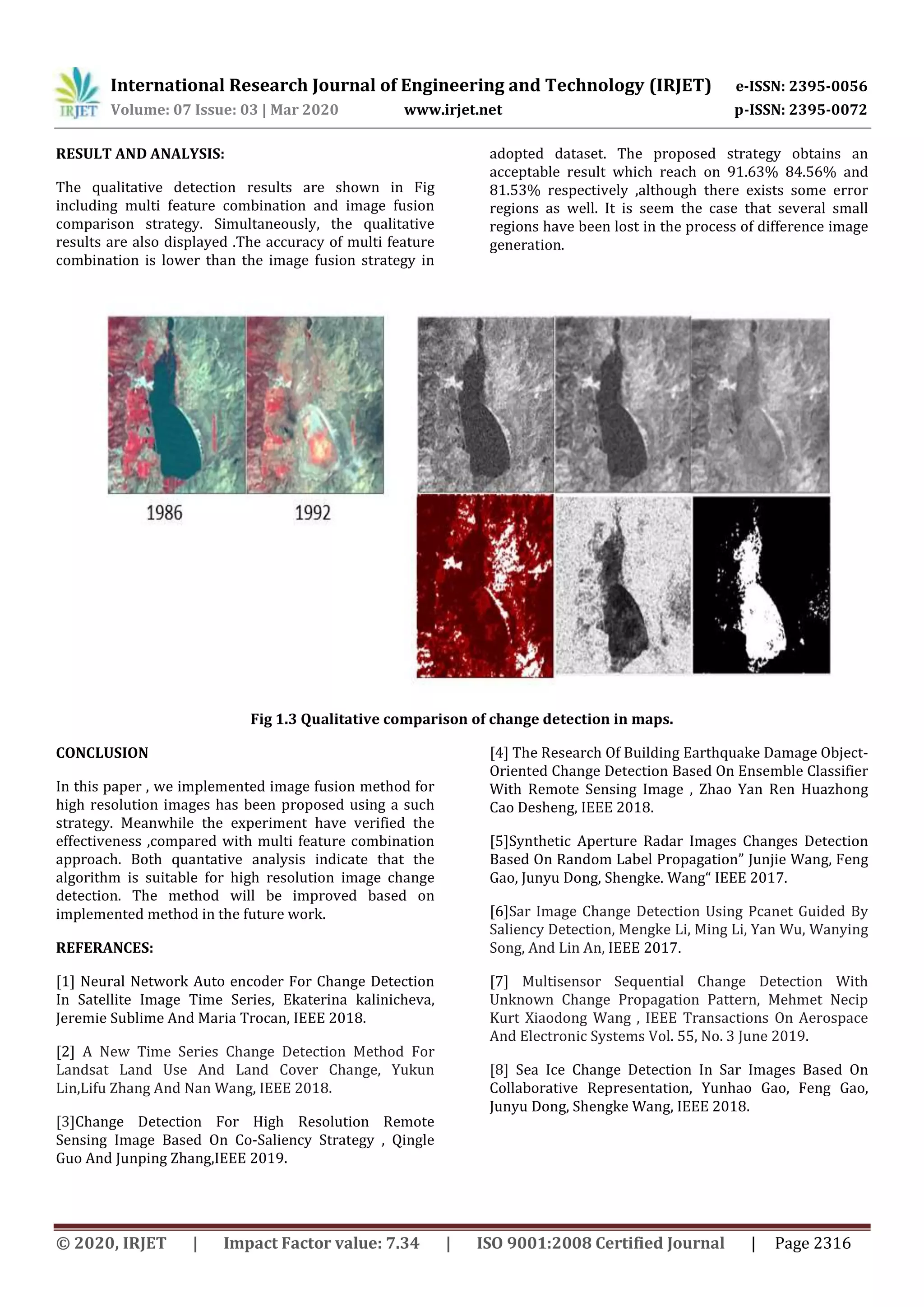 IRJET - Change Detection in Satellite Images using Convolutional Neural ...