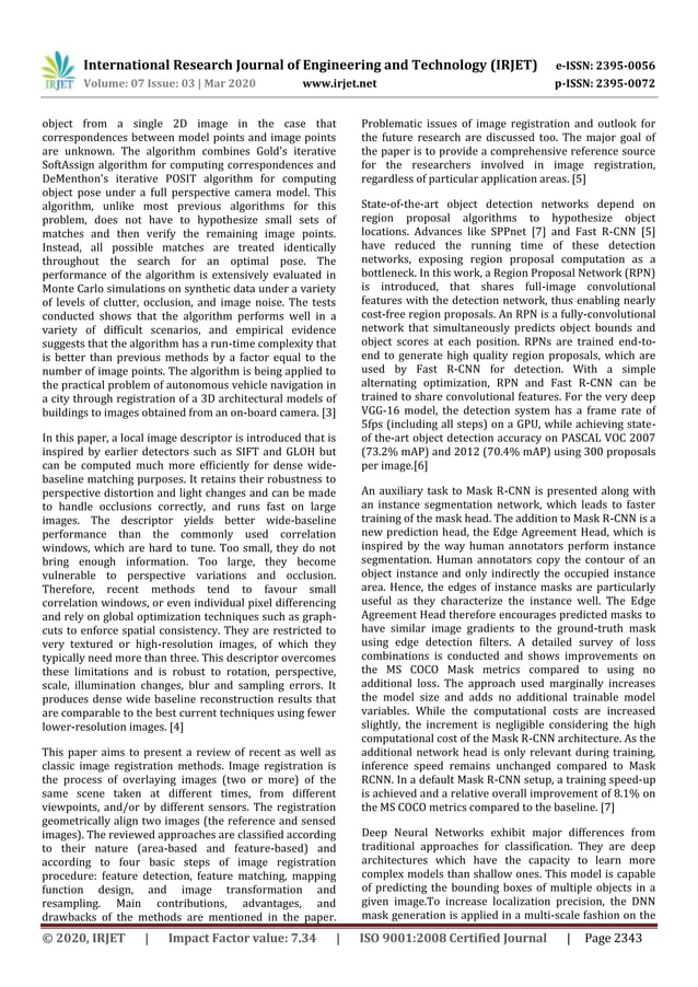 Irjet A Survey Paper On Efficient Object Detection And Matching Using