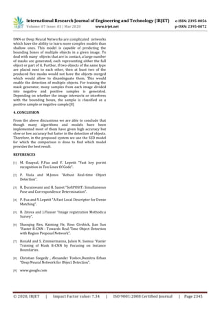 IRJET - A Survey Paper on Efficient Object Detection and Matching using ...