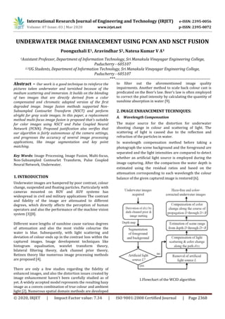 IRJET - Underwater Image Enhancement using PCNN and NSCT Fusion | PDF