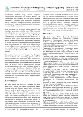 IRJET - Underwater Image Enhancement using PCNN and NSCT Fusion | PDF