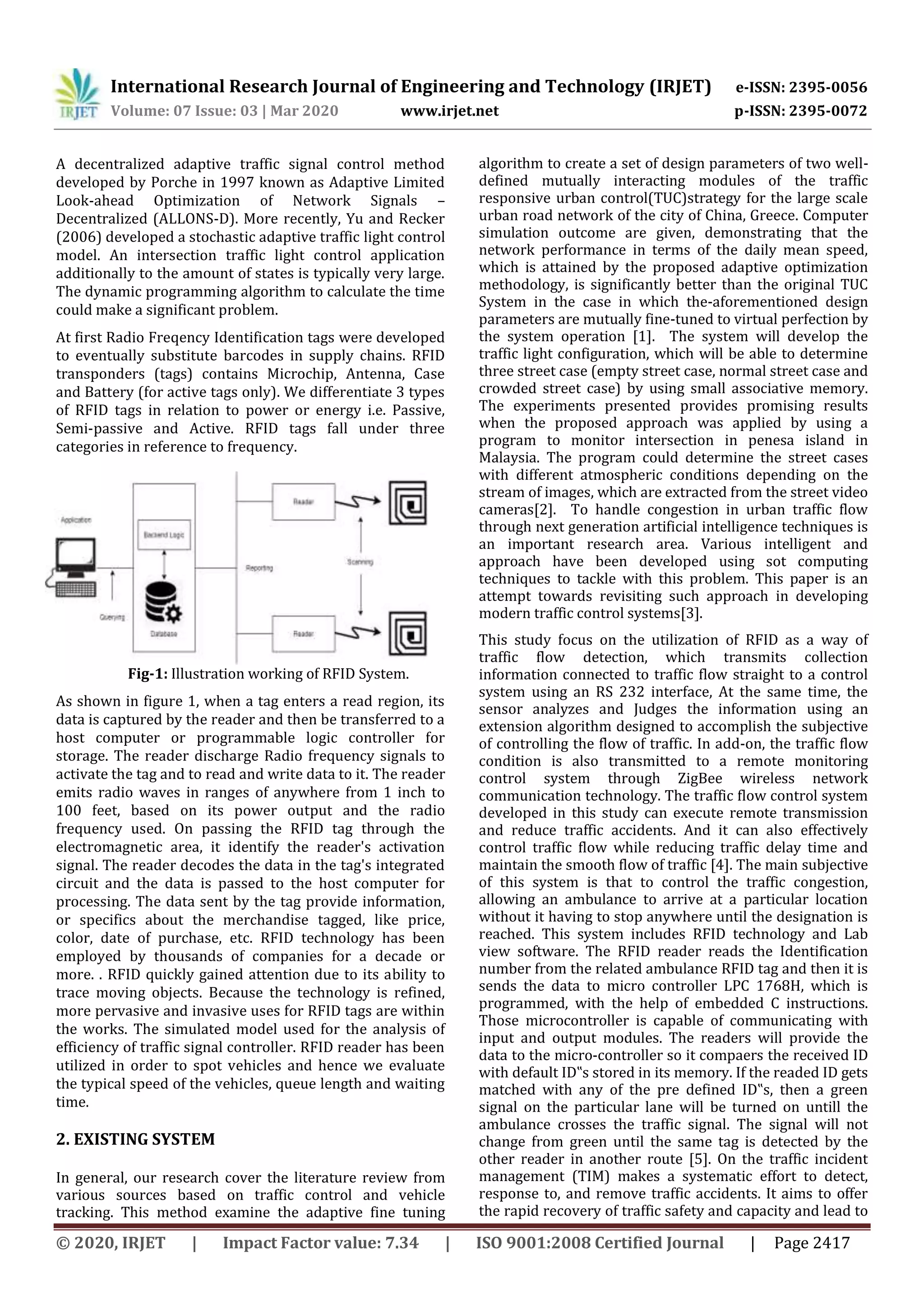 Irjet Smart Traffic Control System Using Rfid Pdf