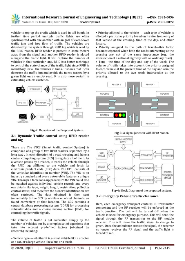 IRJET - Smart Traffic Control System using RFID | PDF