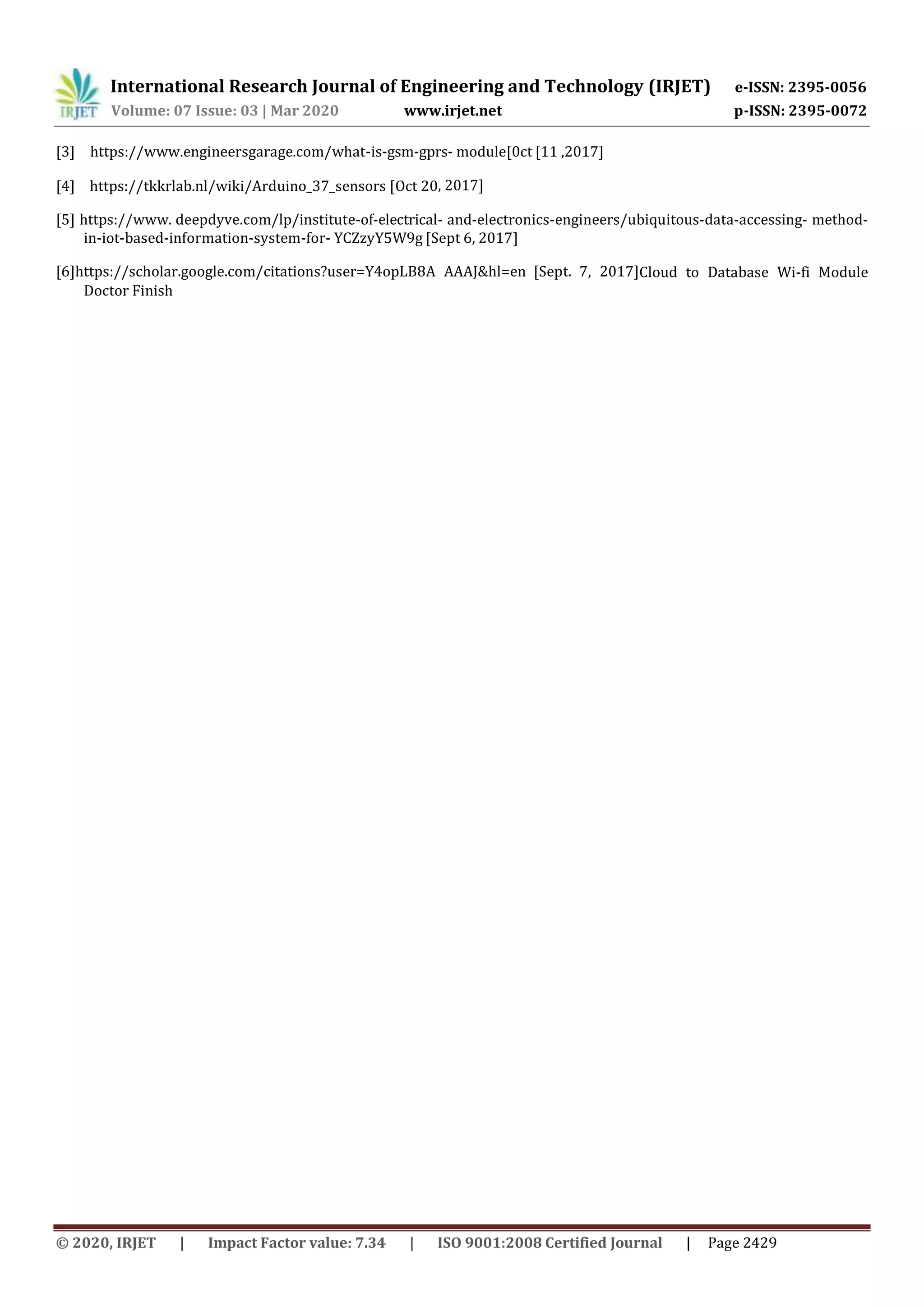 IRJET - IoT based ICU Patient Monitoring System | PDF