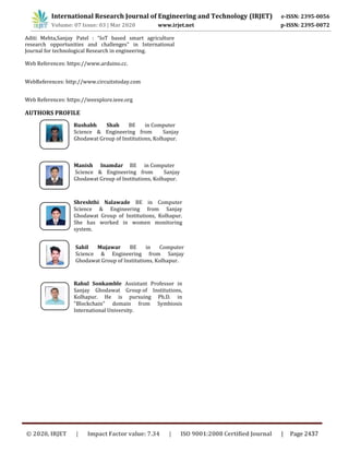IRJET - Automated Monitoring and Controlling of Greenhouse | PDF