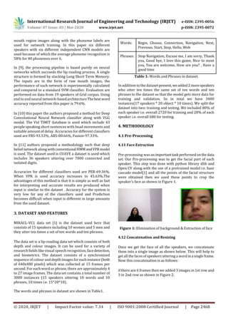 IRJET - Automatic Lip Reading: Classification of Words and Phrases using Convolutional Neural ...