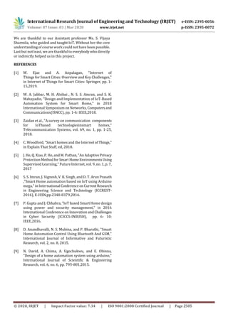 IRJET - Smart Monitoring and Control System for Home Automation | PDF