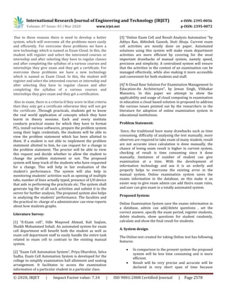 IRJET - Implementation of Conducting Online Certification Examination ...