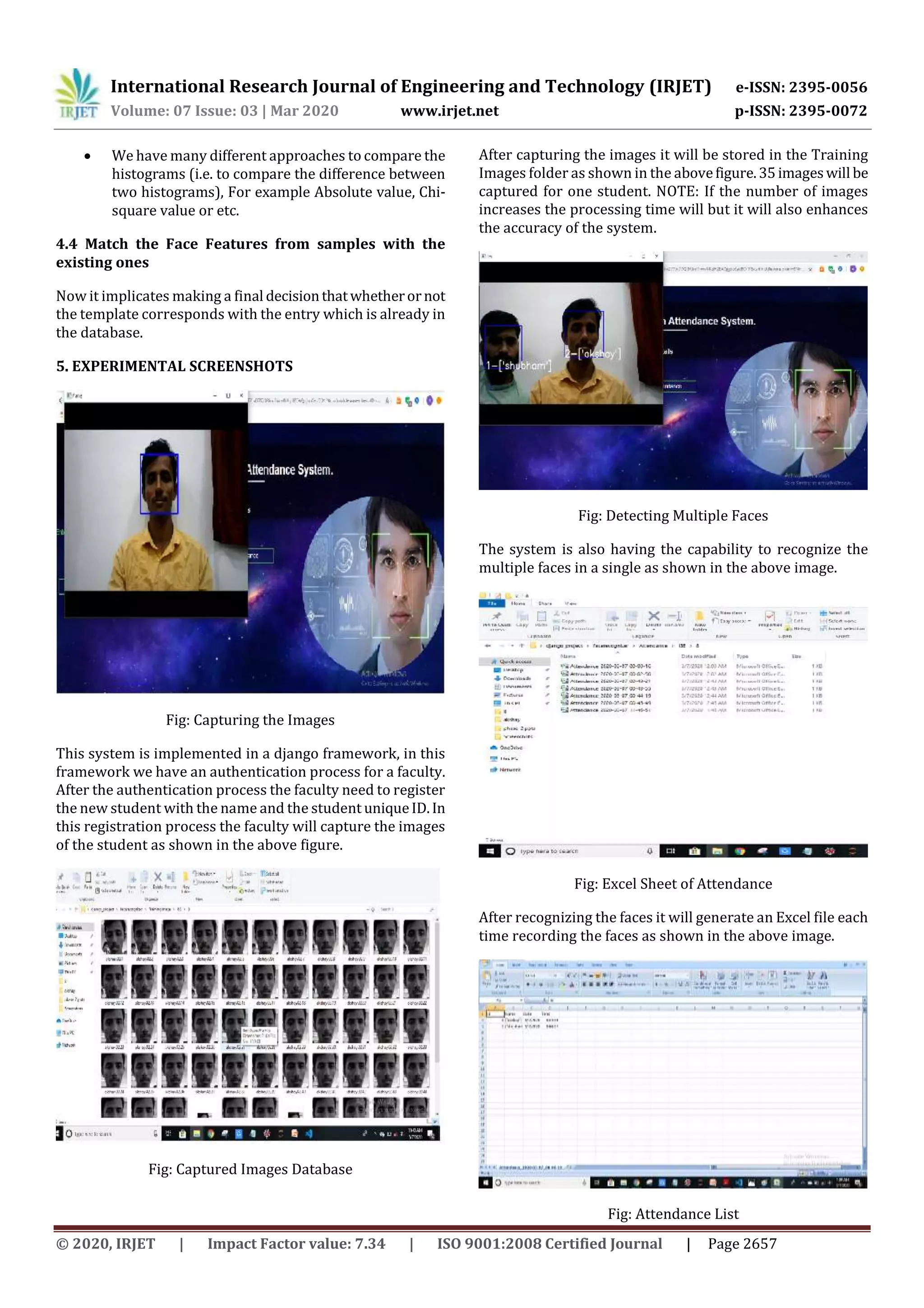 IRJET - Facial Recognition based Attendance System with LBPH | PDF