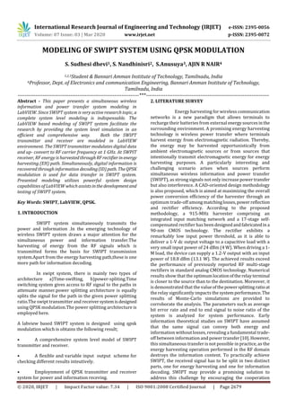 IRJET - Modeling of Swipt System using QPSK Modulation | PDF