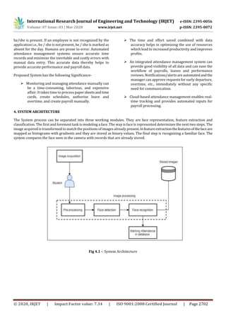 IRJET - Automated Attendance System using Facial Recognition | PDF | Computing | Technology ...