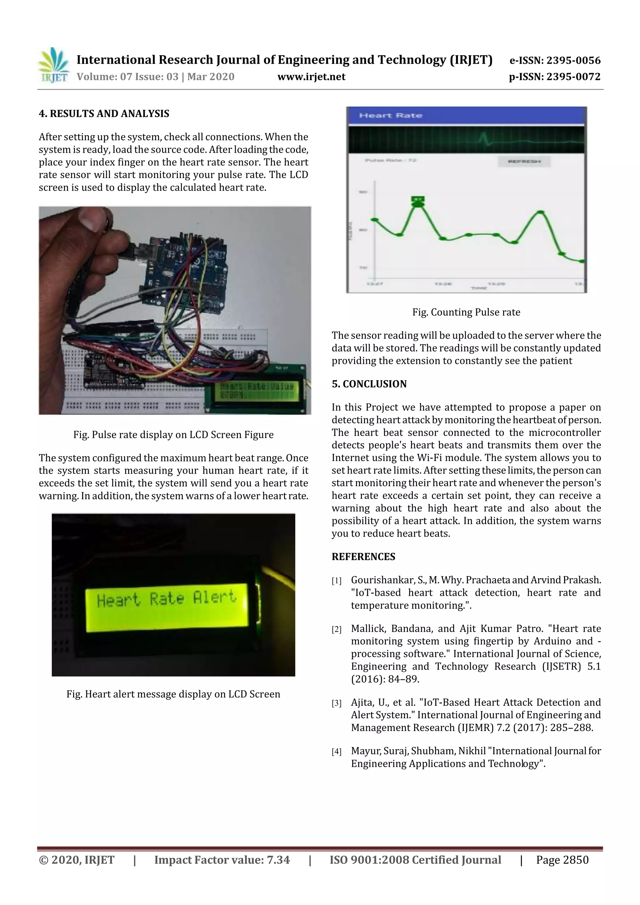IRJET - Heart Rate Monitoring & Detection System | PDF