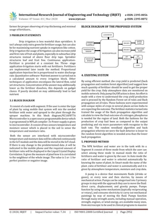 IRJET - IoT based Fertilizer Injector for Agricultural Plants | PDF
