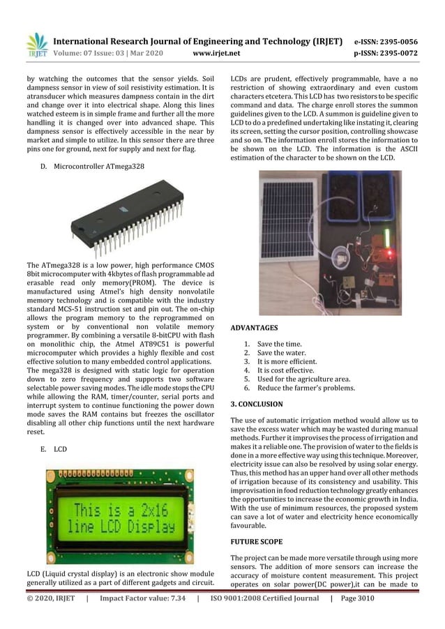 IRJET - GSM based Solar Powered Automatic Irrigation System | PDF