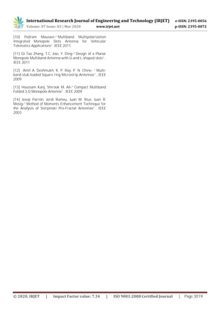 IRJET - Design and Simulation of Multiband Microstrip Antenna | PDF