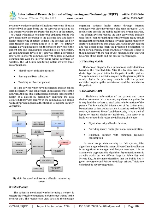 IRJET - IoT based Health Monitoring System and Telemedicine | PDF ...
