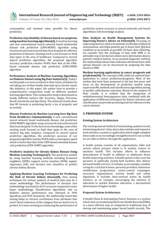 IRJET - E-Health Chain and Anticipation of Future Disease | PDF