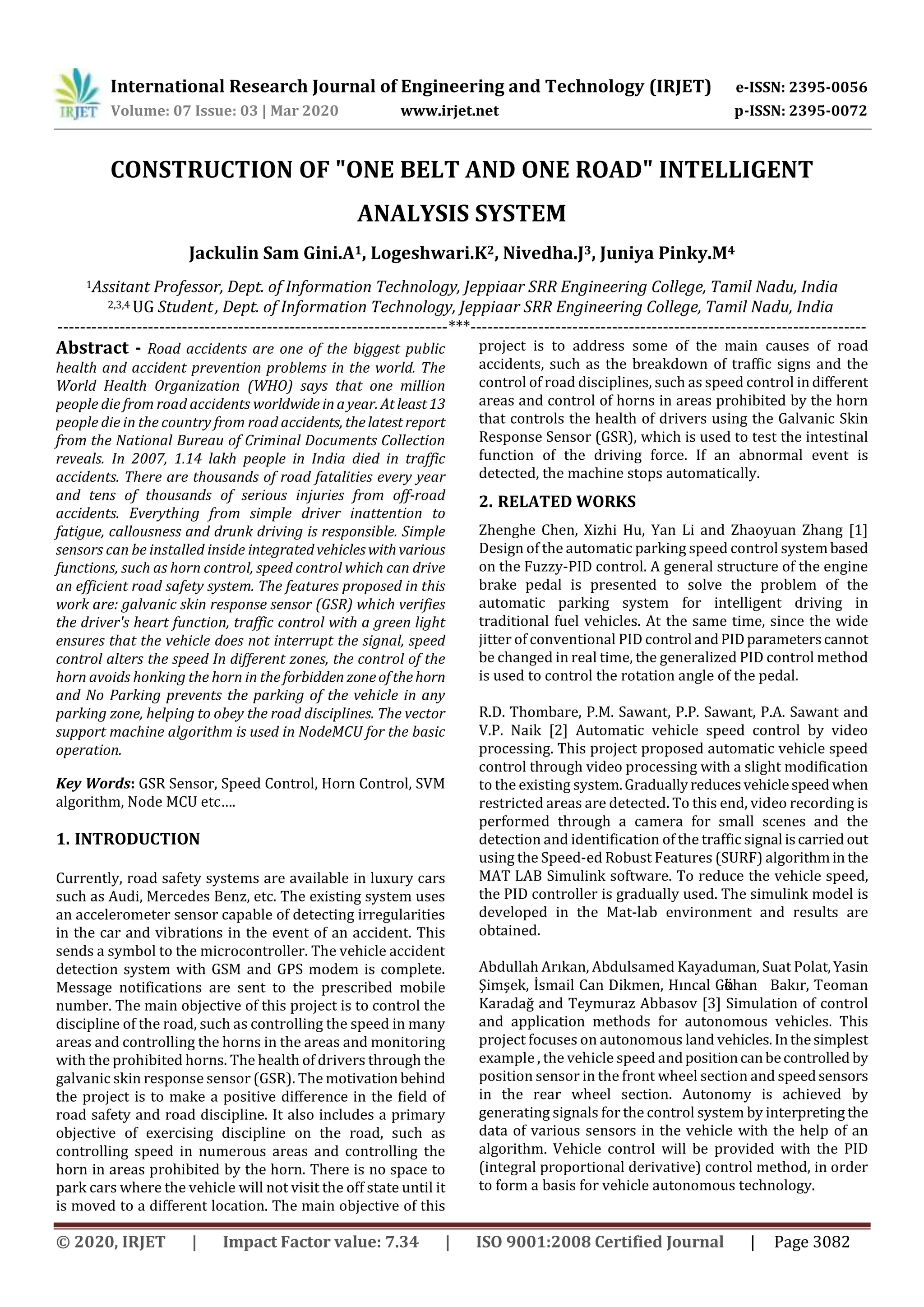 IRJET - Construction of "One Belt and One Road" Intelligent Analysis System | PDF | Radio ...