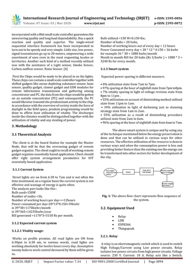 IRJET - Smart Street Light System using IoT | PDF