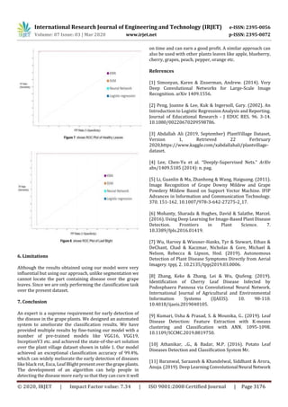 IRJET - Grape Leaf Diseases Classification using Transfer Learning | PDF | Agriculture | Industries