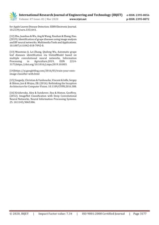 IRJET - Grape Leaf Diseases Classification using Transfer Learning | PDF | Agriculture | Industries