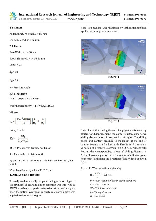 IRJET - Surface Wear Analysis of Spur Gear | PDF