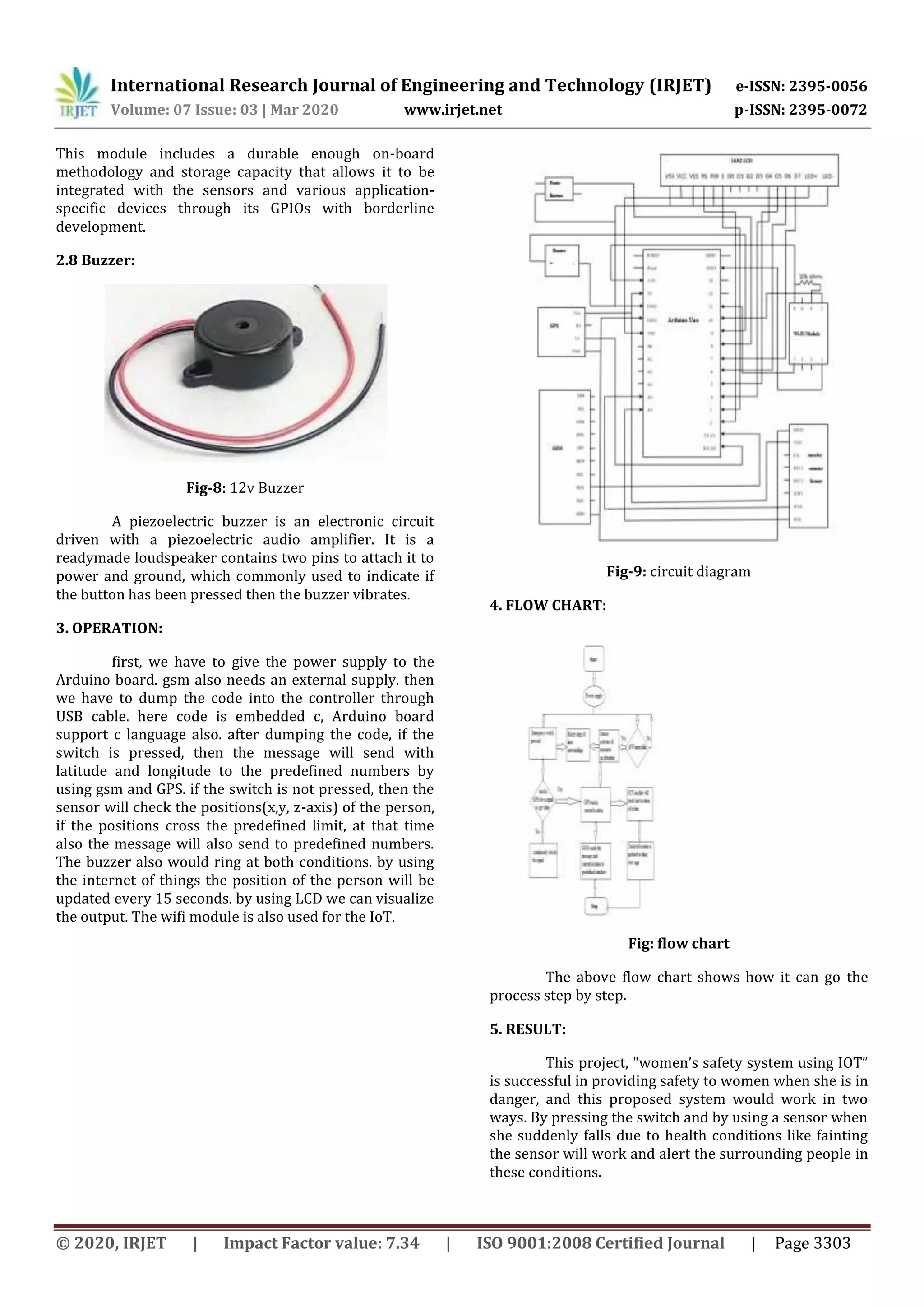 IRJET - Women’s Safety System using IoT | PDF