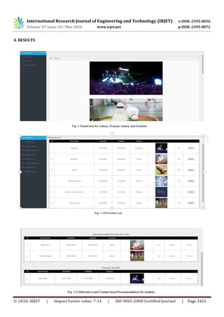 IRJET - College Event Recommendation System using LOG based Count Method | PDF | Operating ...