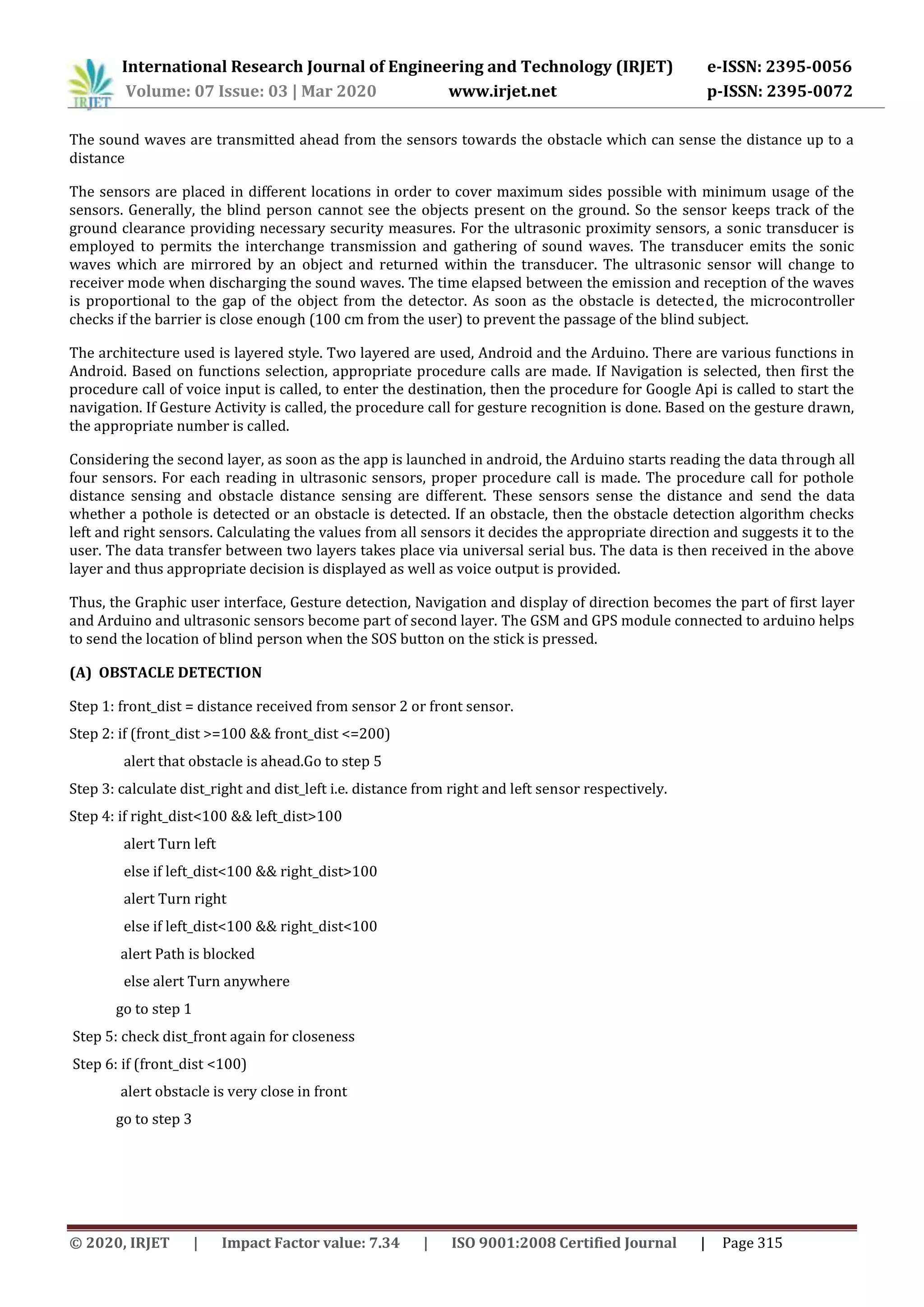 IRJET - Aid for Blind People using IoT | PDF | Eye and Vision ...