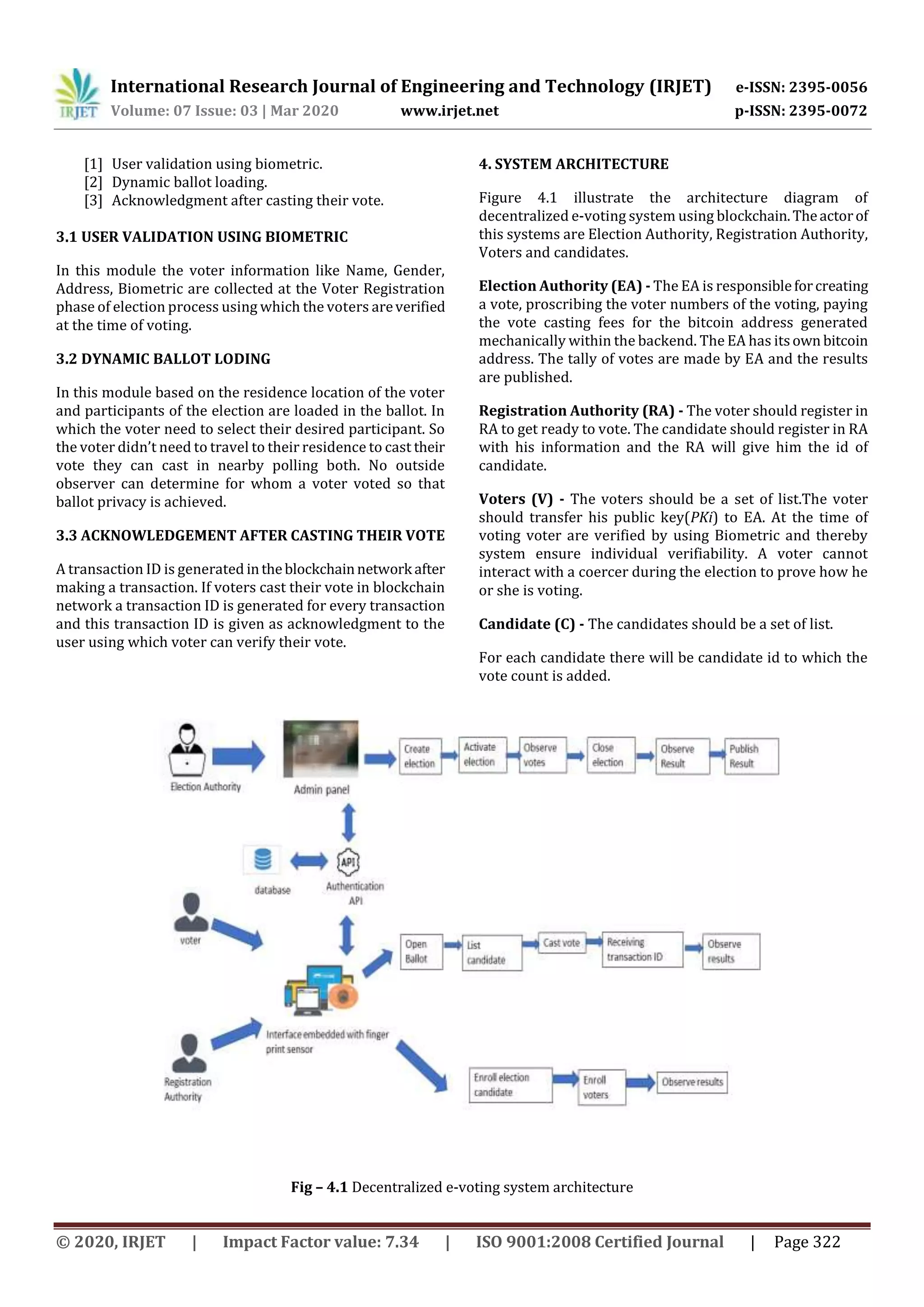 IRJET - Decentralized E-Voting System using Blockchain | PDF