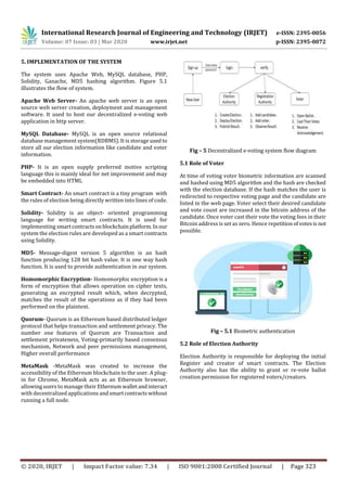IRJET - Decentralized E-Voting System using Blockchain | PDF