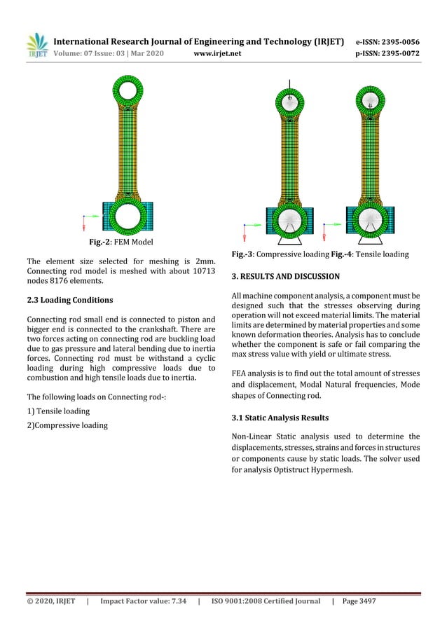 IRJET - Feasibility Analysis and Structural Evaluation of Connecting ROD | PDF
