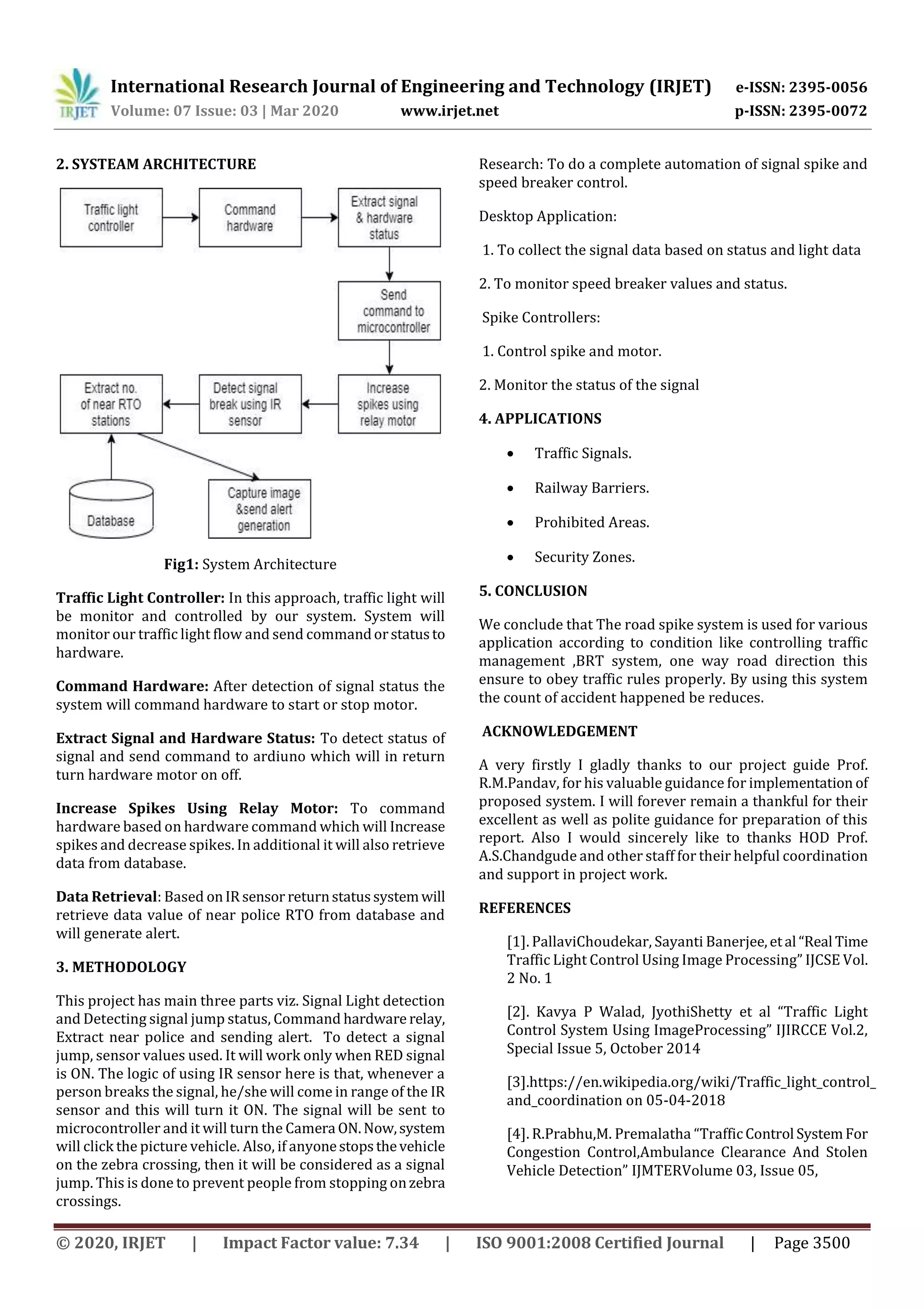 IRJET - Traffic Signal Automation using Spike Road Block | PDF | Radio ...