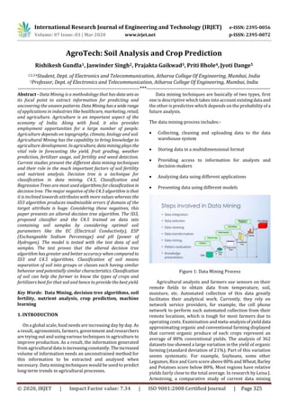 IRJET - Agrotech: Soil Analysis and Crop Prediction | PDF | Agriculture | Industries