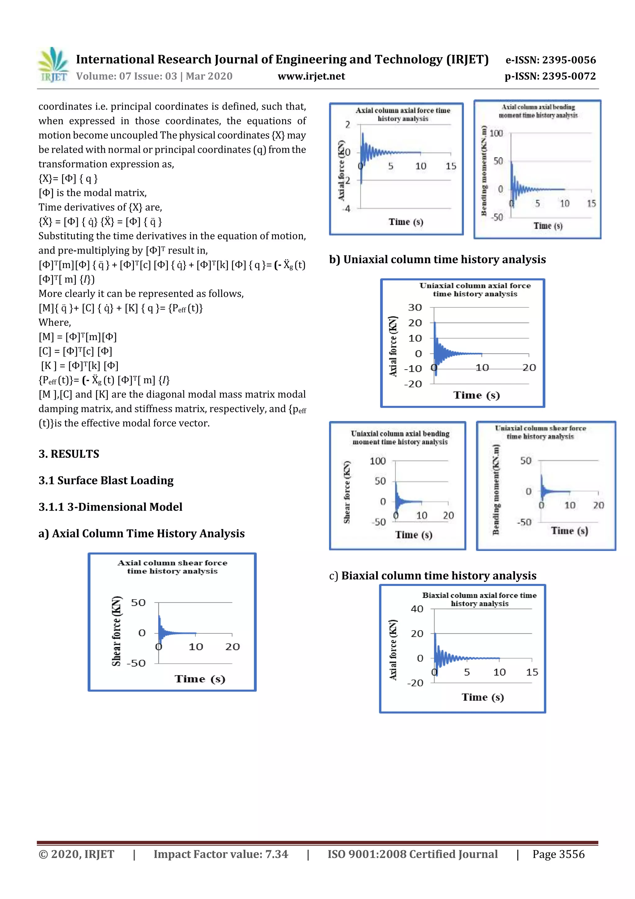 IRJET- Behavior of Reinforced Cement Concrete Multistorey Building under Blast Loading | PDF