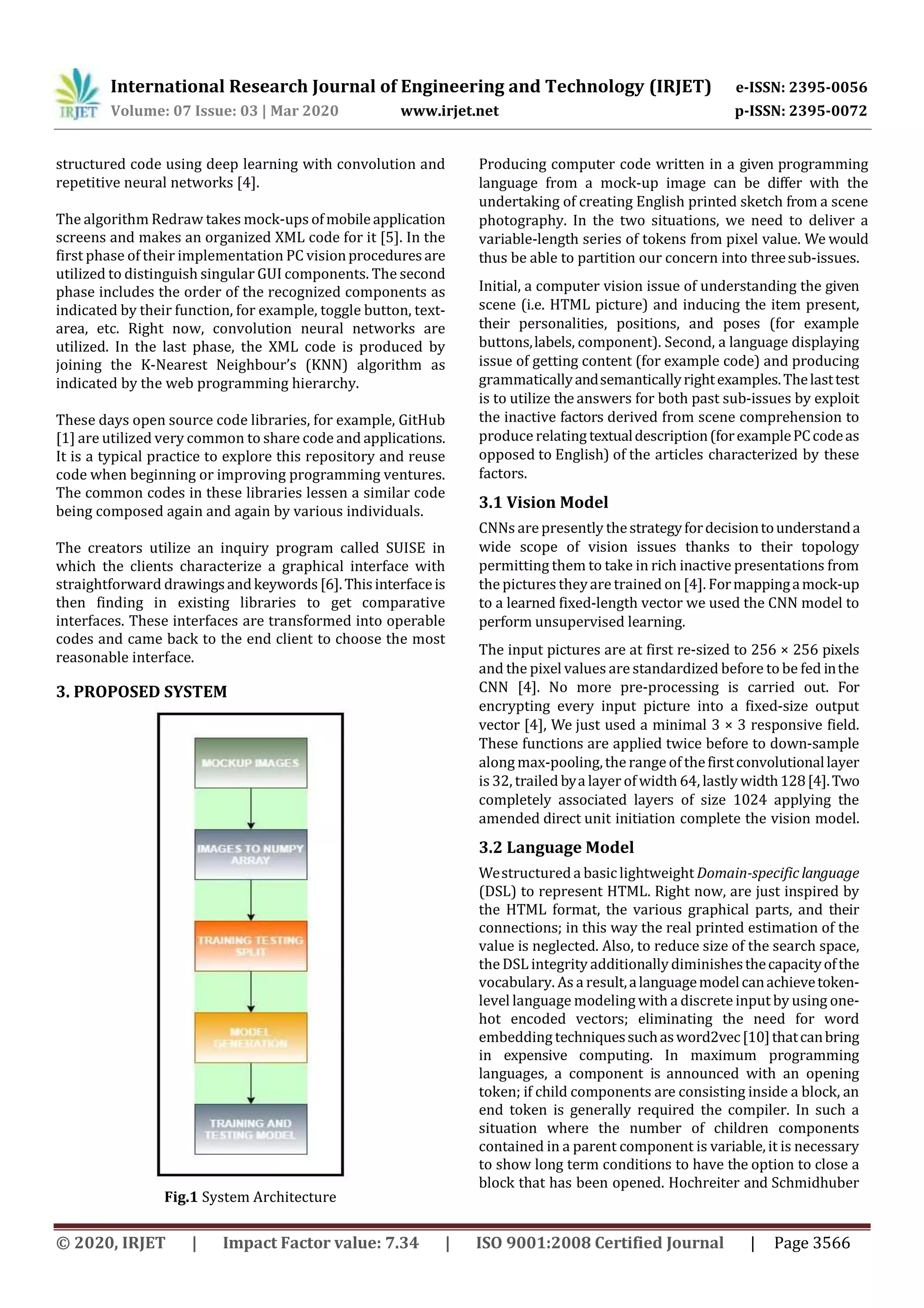 Irjet Generation Of Html Code Using Machine Learning Techniques From Mock Up Images Pdf Web
