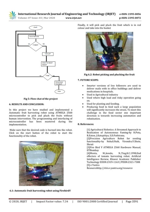 IRJET- Automatic Fruit Harvesting using Firebird V ATMEGA 2560 | PDF
