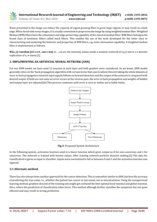 IRJET -Malignancy Detection using Pattern Recognition and ANNS | PDF