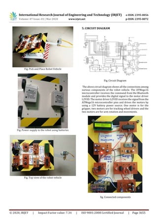 IRJET - Android based Pick and Place Robot Vehicle for Industries | PDF