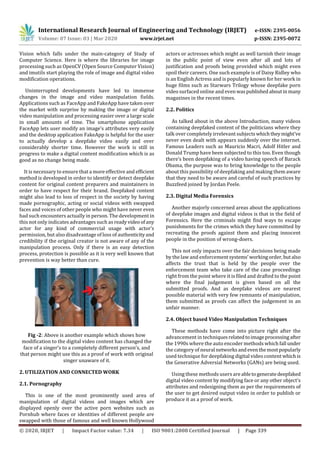 IRJET - Deepfake Video Detection using Image Processing and Hashing Tools | PDF