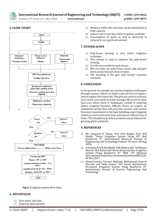 IRJET - IoT based Smart Irrigation System using Raspberry Pi3 | PDF