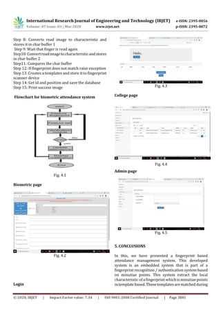 IRJET - Biometric Attendance System | PDF